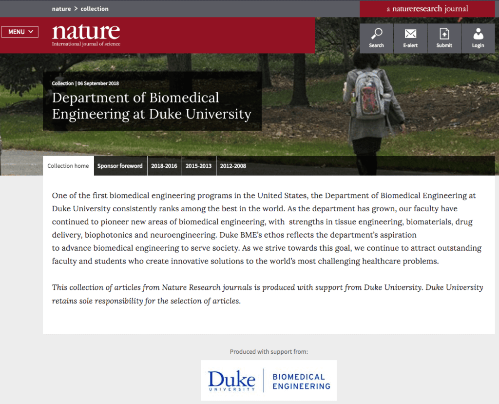 Case Study: Duke BME - Nature Partnerships